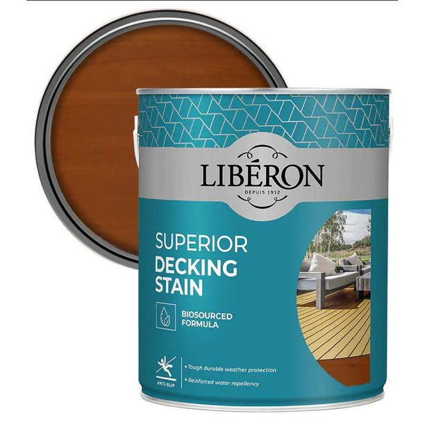 LIBERON SUPERIOR DECKING STAIN TEAK 5L — Paint Stop Limited
