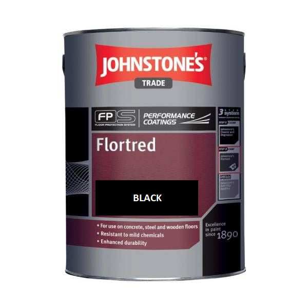 JOHNSTONES FLORTRED BLACK 5L — Paint Stop Limited